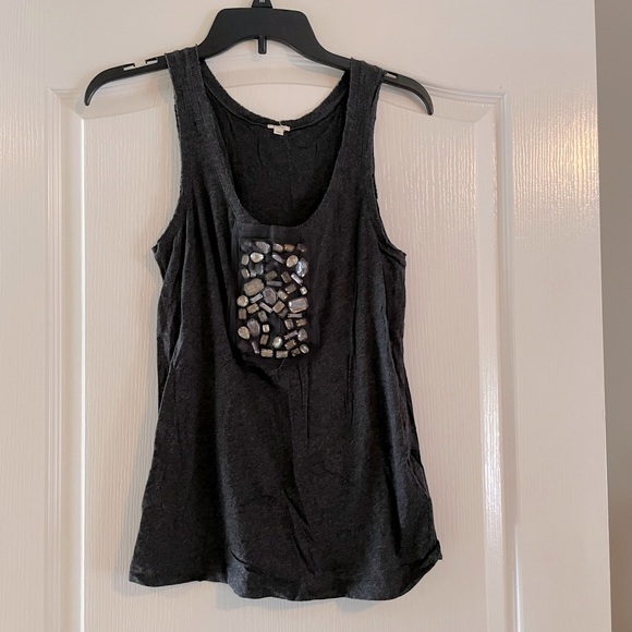 J. Crew | Tops | J Crew Rhinestone Embellished Tank | Poshmark